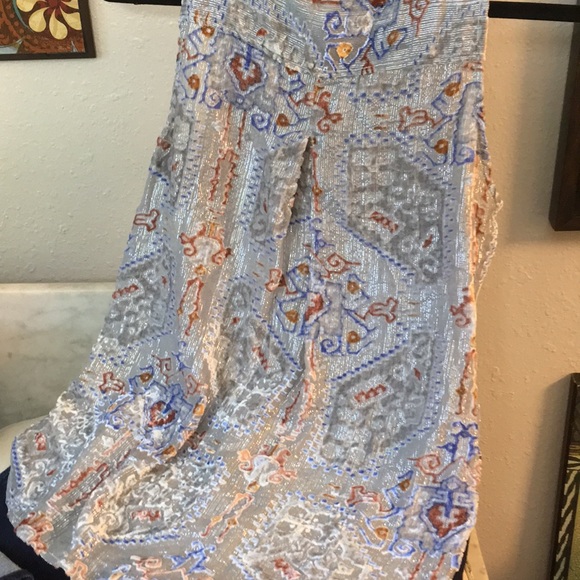 Anthropologie | Tops | Metallic Silver Soft Velvet Hd In Paris Anthro ...